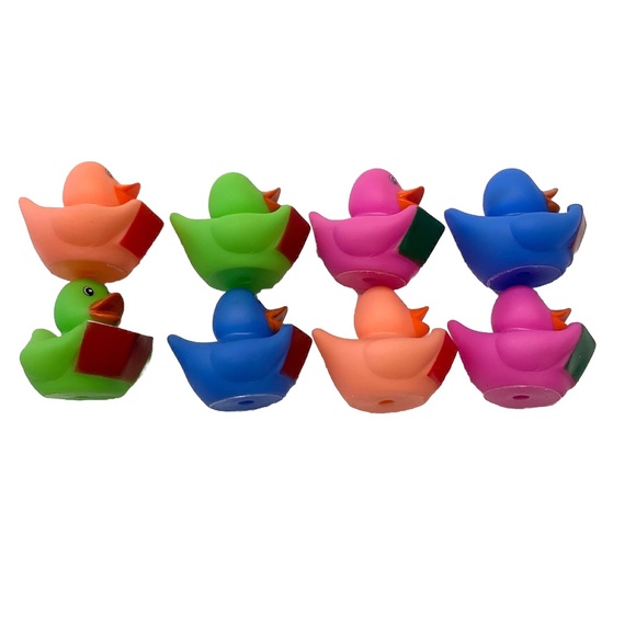 Toys | Lot Of 8 Book Reading Rubber Duck Dash Ornament 2 Library Duckie ...